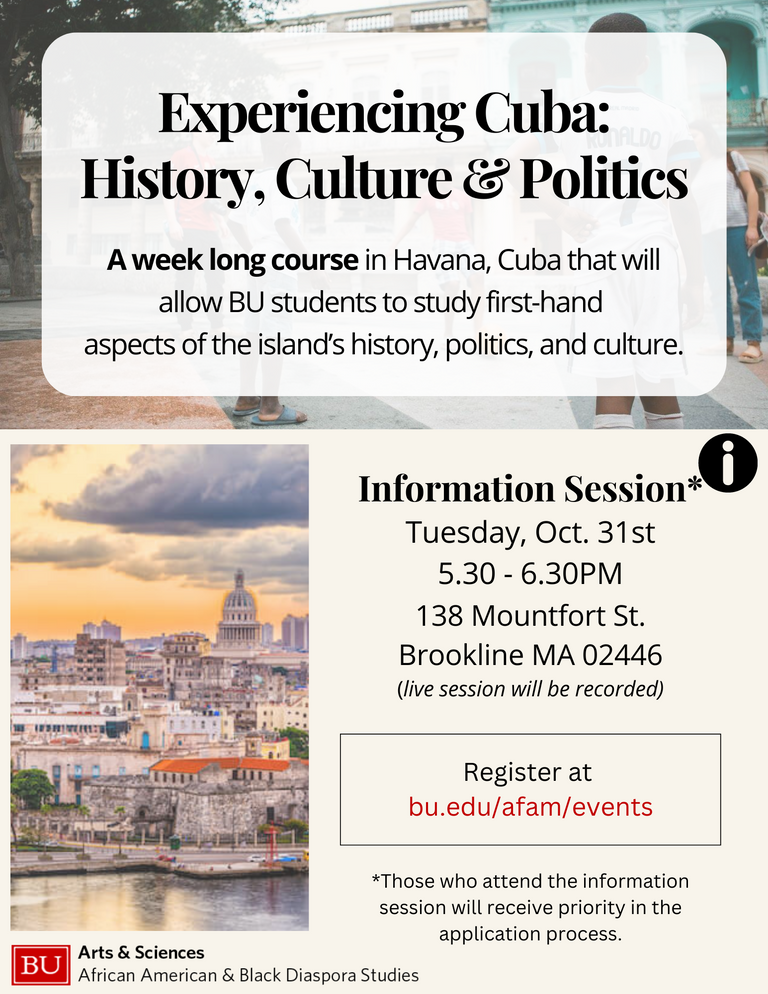 Cuba Study Abroad 2023 | African American & Black Diaspora Studies