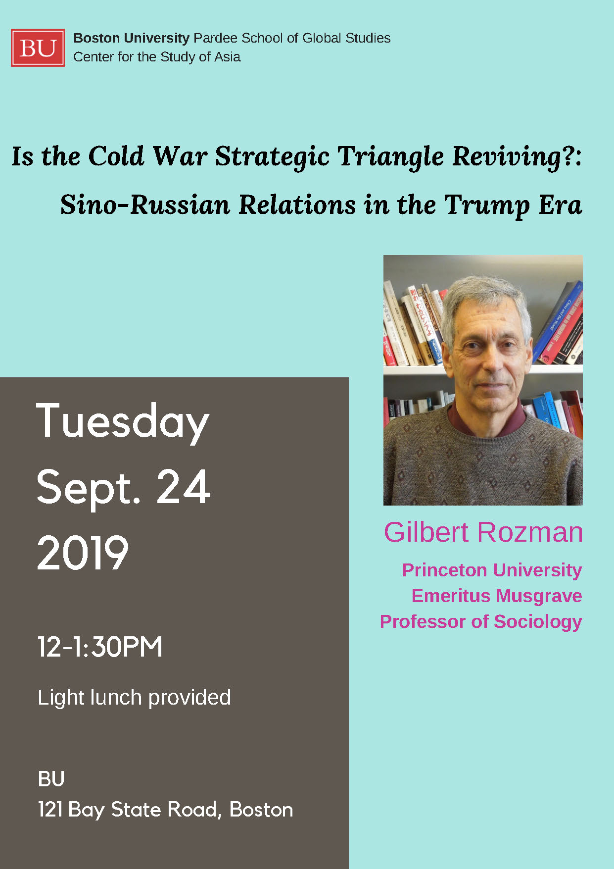Gil Rozman (Princeton), Is the Cold War Strategic Triangle Reviving ...