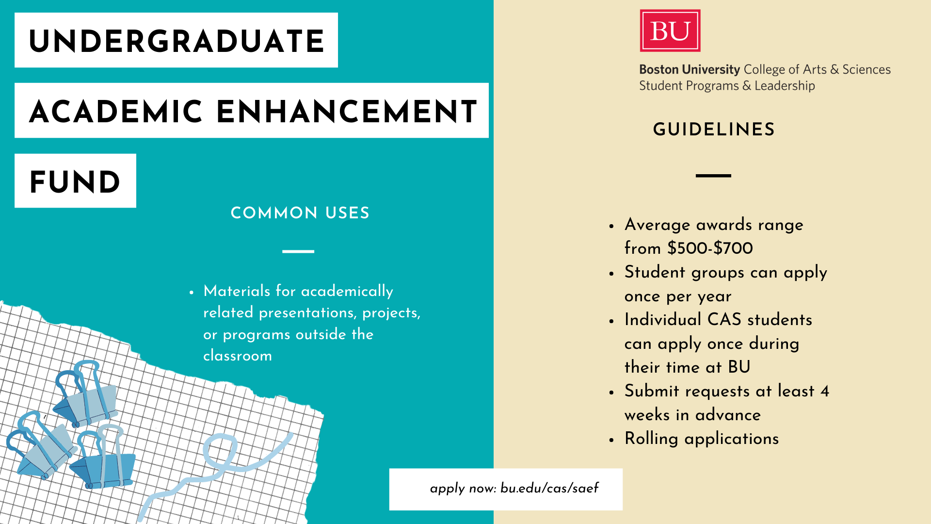 Student Academic Enhancement Fund | Arts & Sciences
