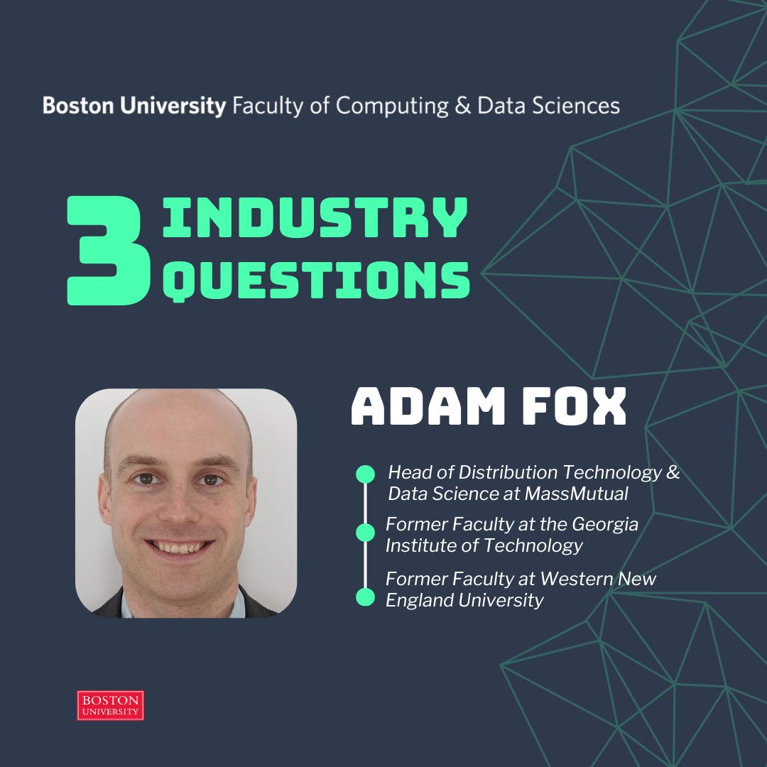 3 Questions with MassMutual’s Adam Fox | Faculty of Computing & Data Sciences