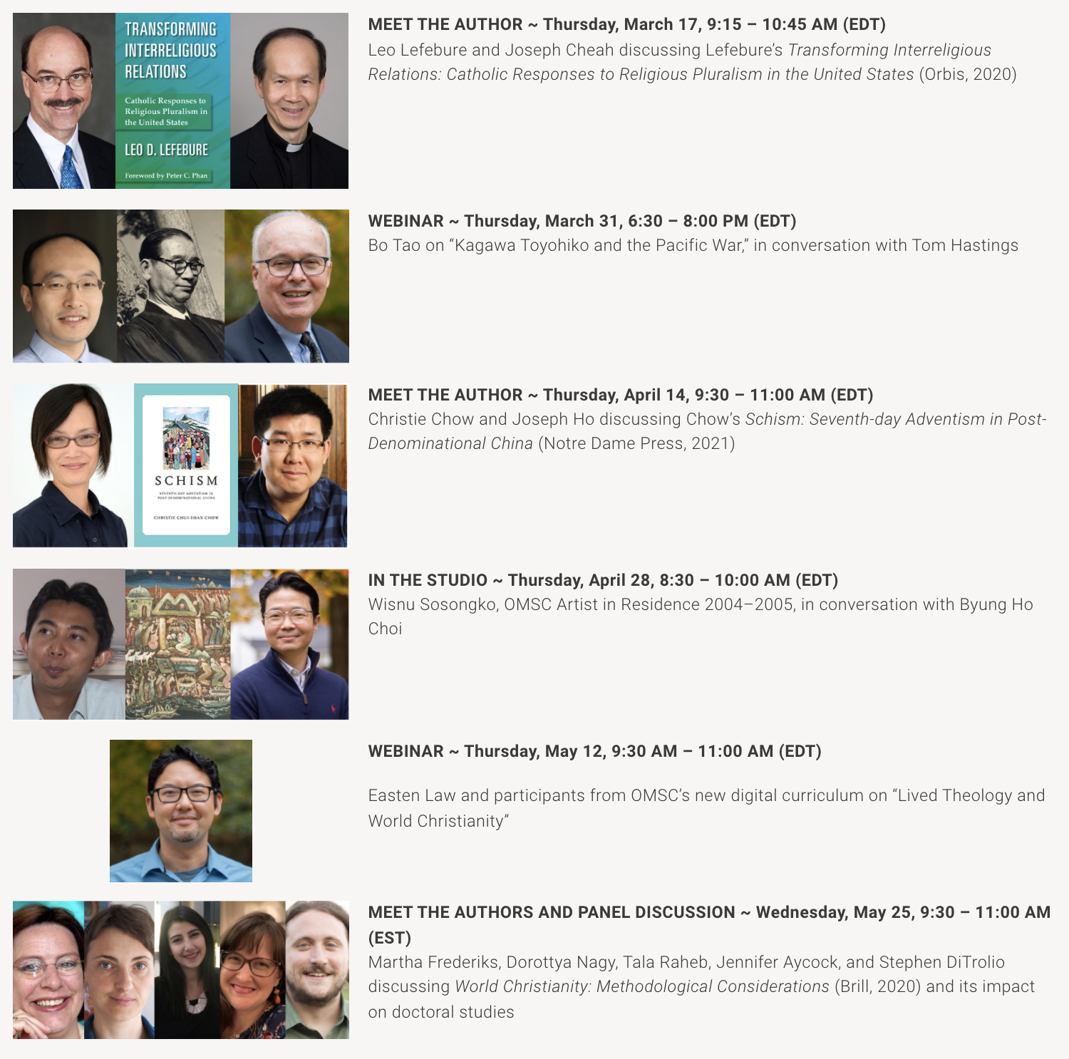 OMSC’s Spring 2022 Offerings | Center for Global Christianity & Mission