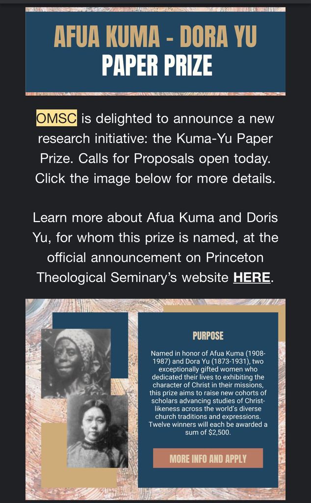 AFUA KUMA – DORA YU PAPER PRIZE | Center for Global Christianity & Mission