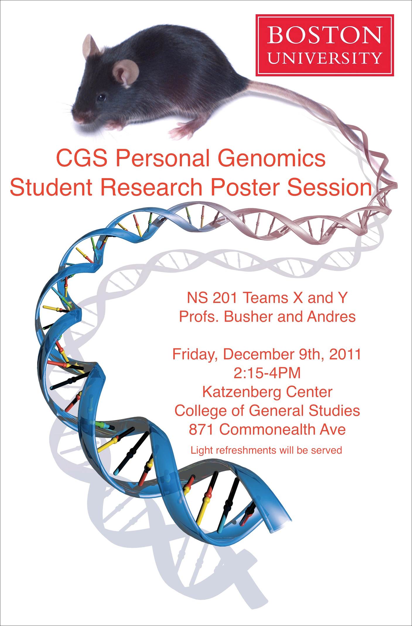 CGS Poster Session Flyer genome | General Studies