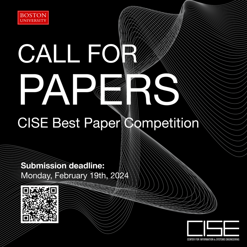 Call for Papers: 2024 CISE Best Student Paper Awards | Center for ...