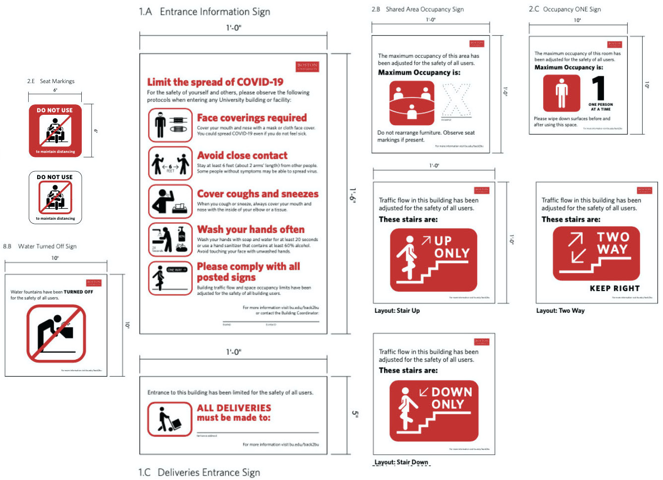 PDC Leads COVID-19 Signage Efforts | Campus Planning & Operations