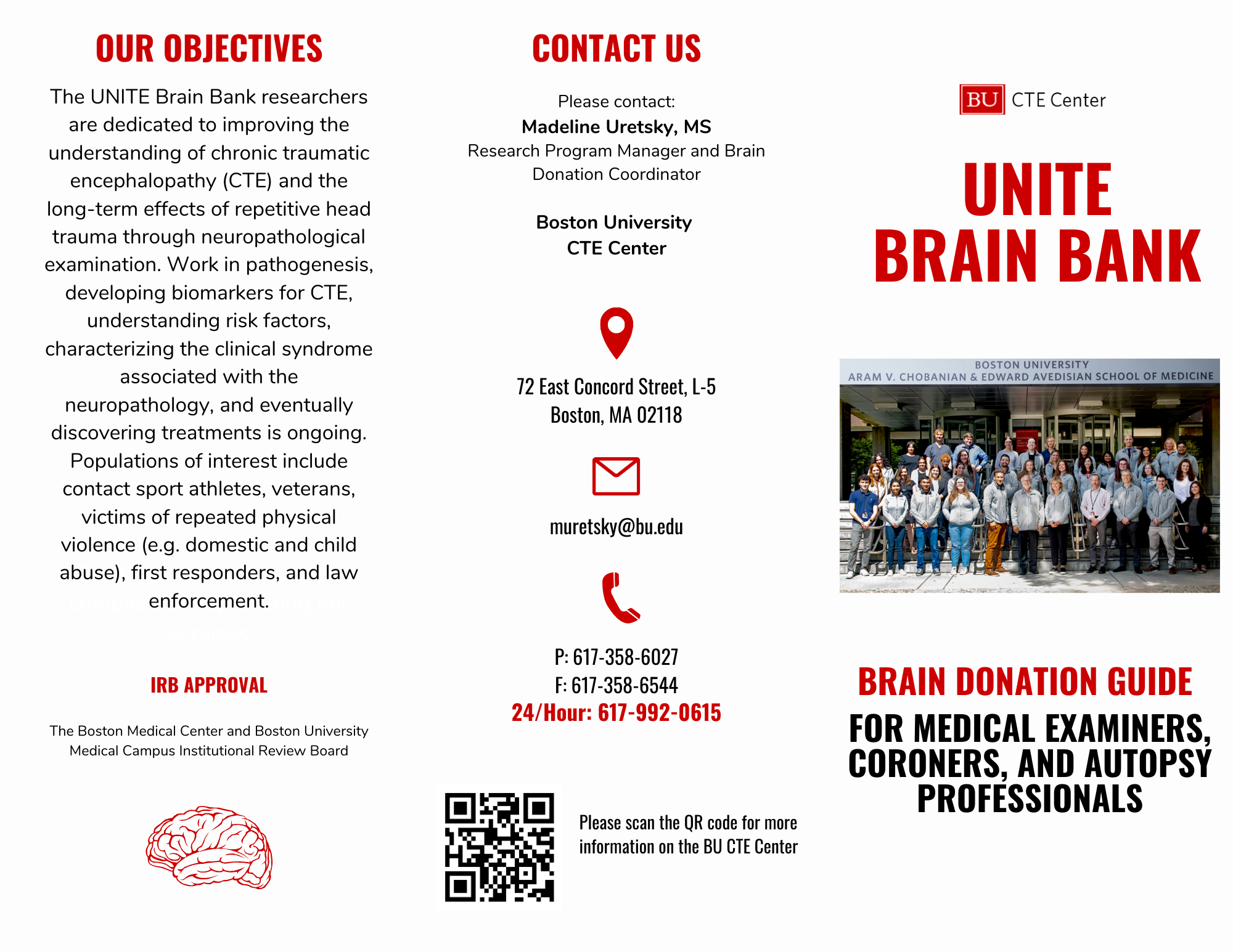 Brain Donation Brochures | CTE Center