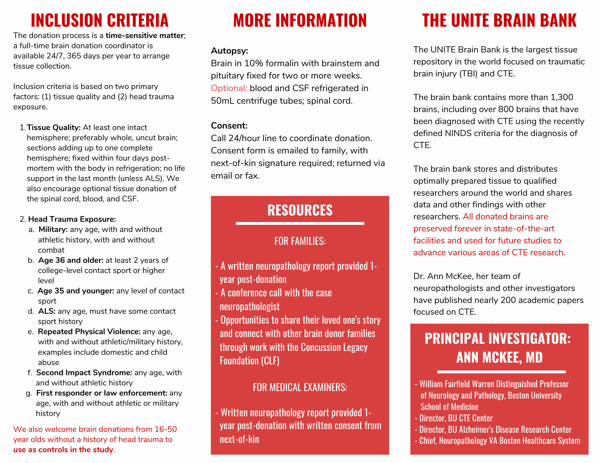 Brain Donation Brochures | CTE Center