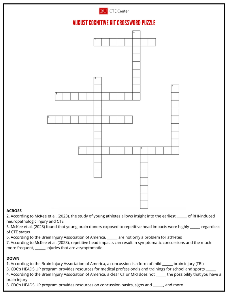 August Cognitive Kit: Back to School & New Beginnings | CTE Center