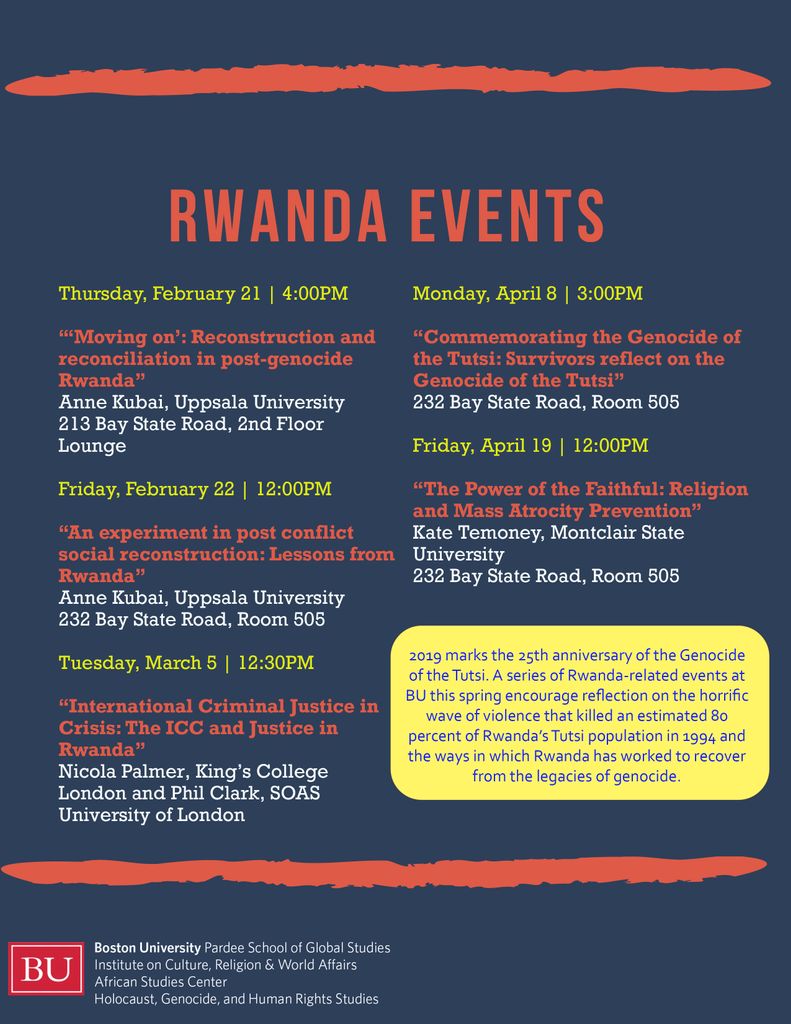 1994 Rwandan Genocide Series | Institute on Culture, Religion & World ...