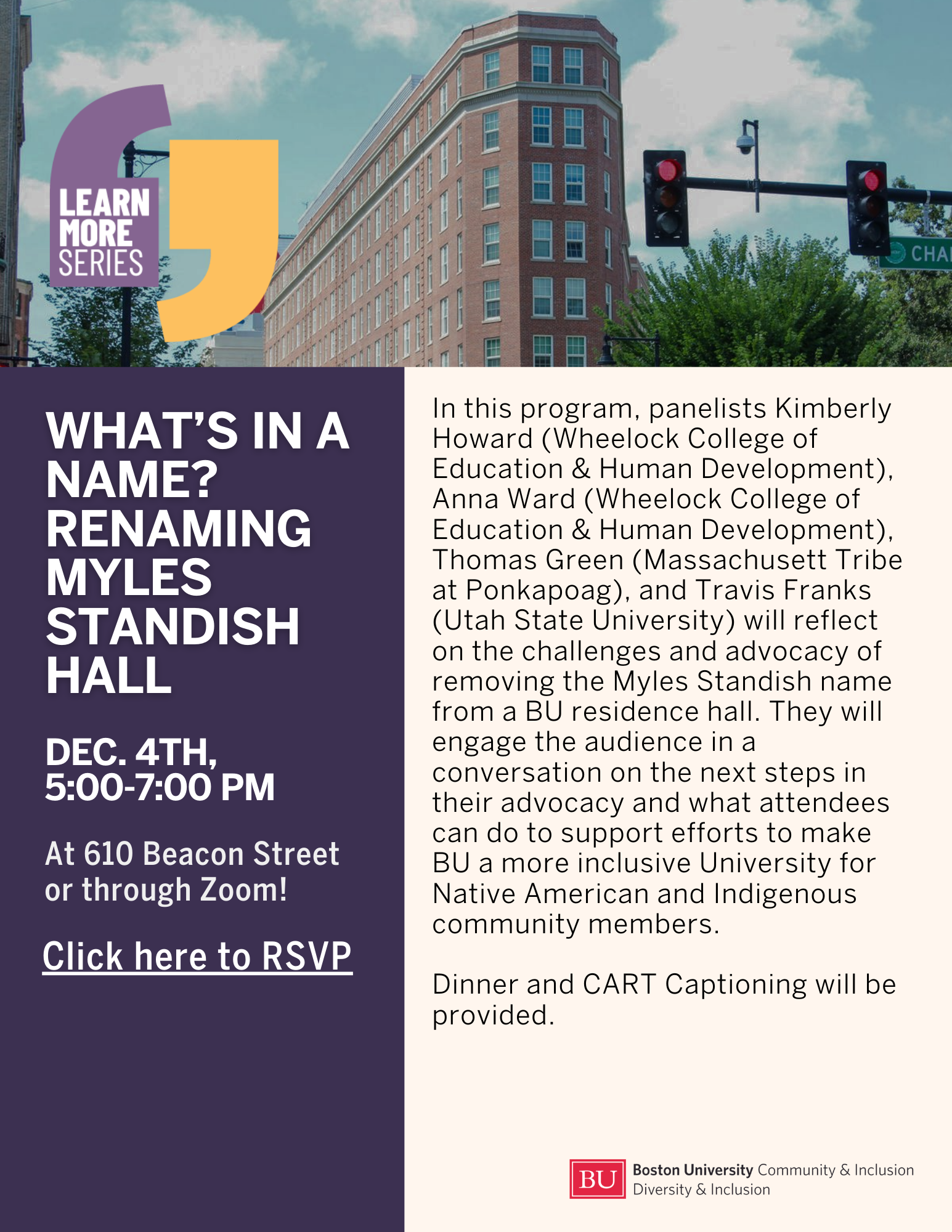 Learn More Series: What’s in a Name? Renaming Myles Standish Hall ...