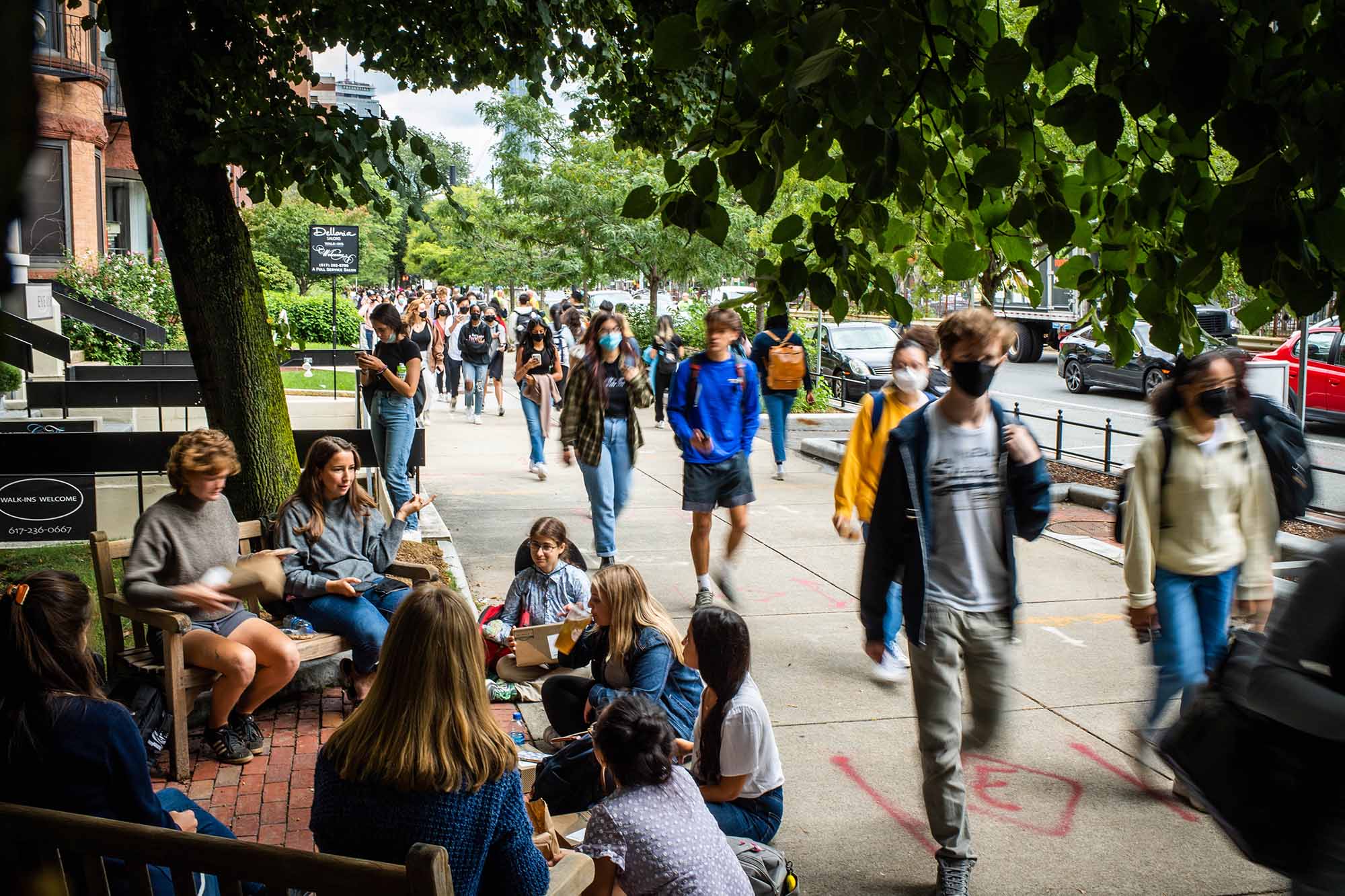 Photos Capture the Energy of Historic First Day Back on Campus | BU ...
