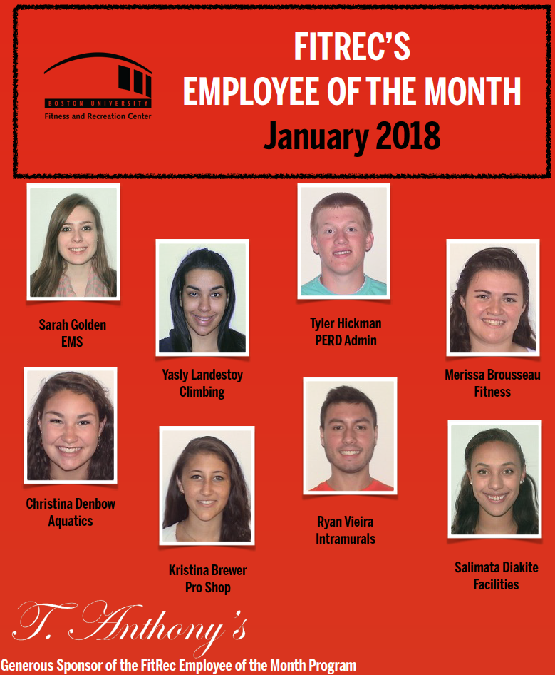 FitRec’s Employees of the Month: January 2018 ‹ Fitness & Recreation ...
