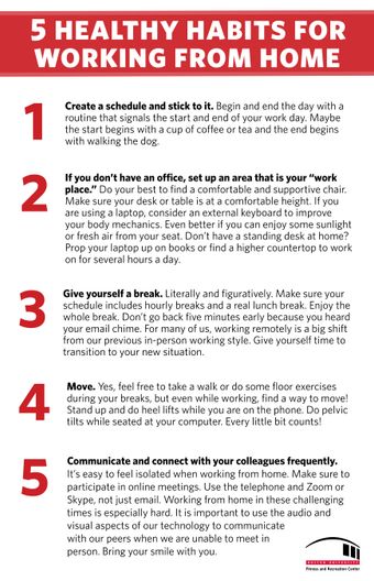 5 Healthy Habits for Working From Home ‹ Fitness & Recreation Center ...