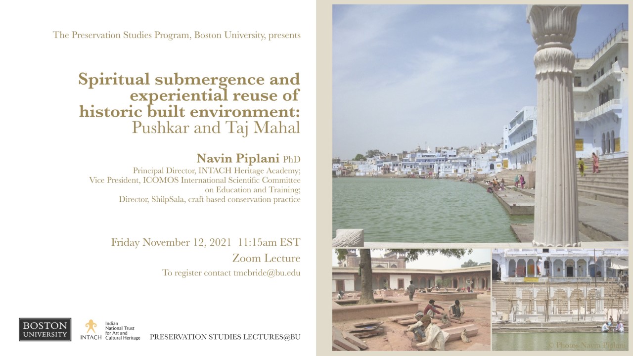 Preservation Studies Lecture with Dr. Navin Piplan – Nov 12, 2021 ...
