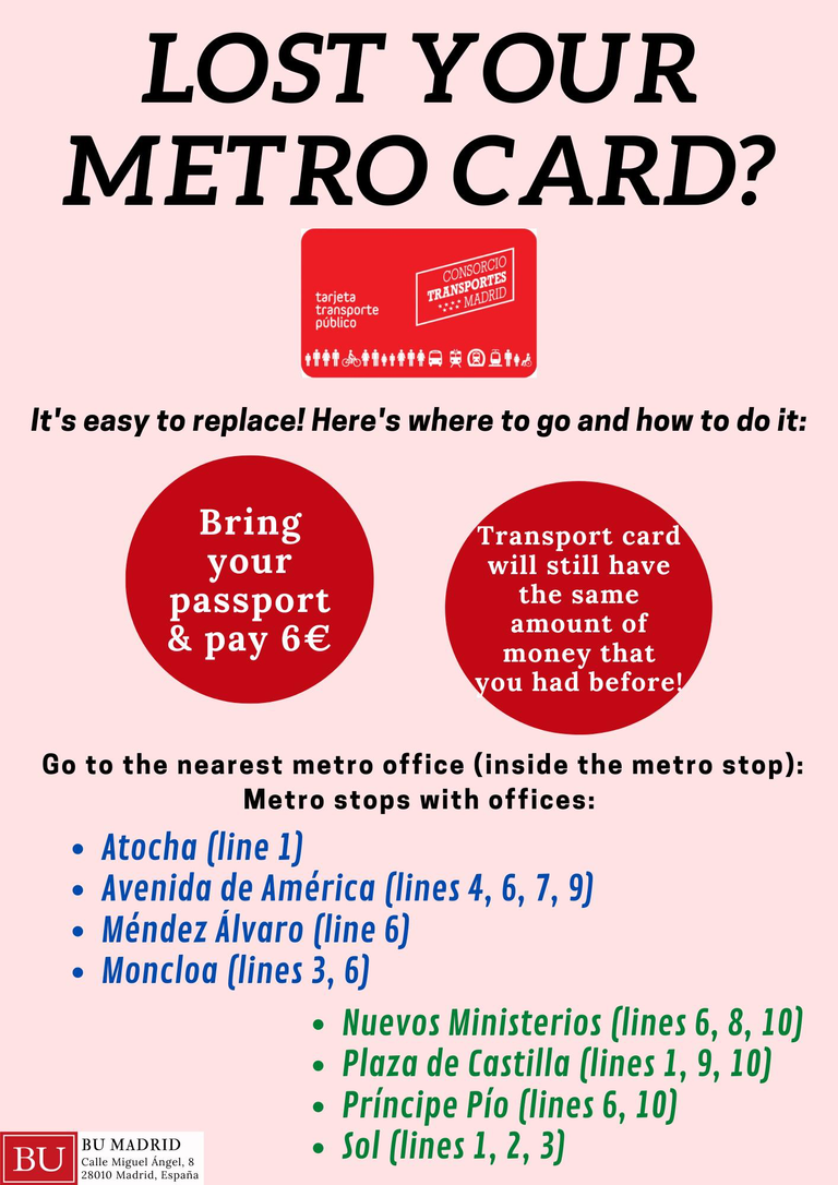 Madrid Public Transportation Card and Multi Card | Study Abroad: Madrid