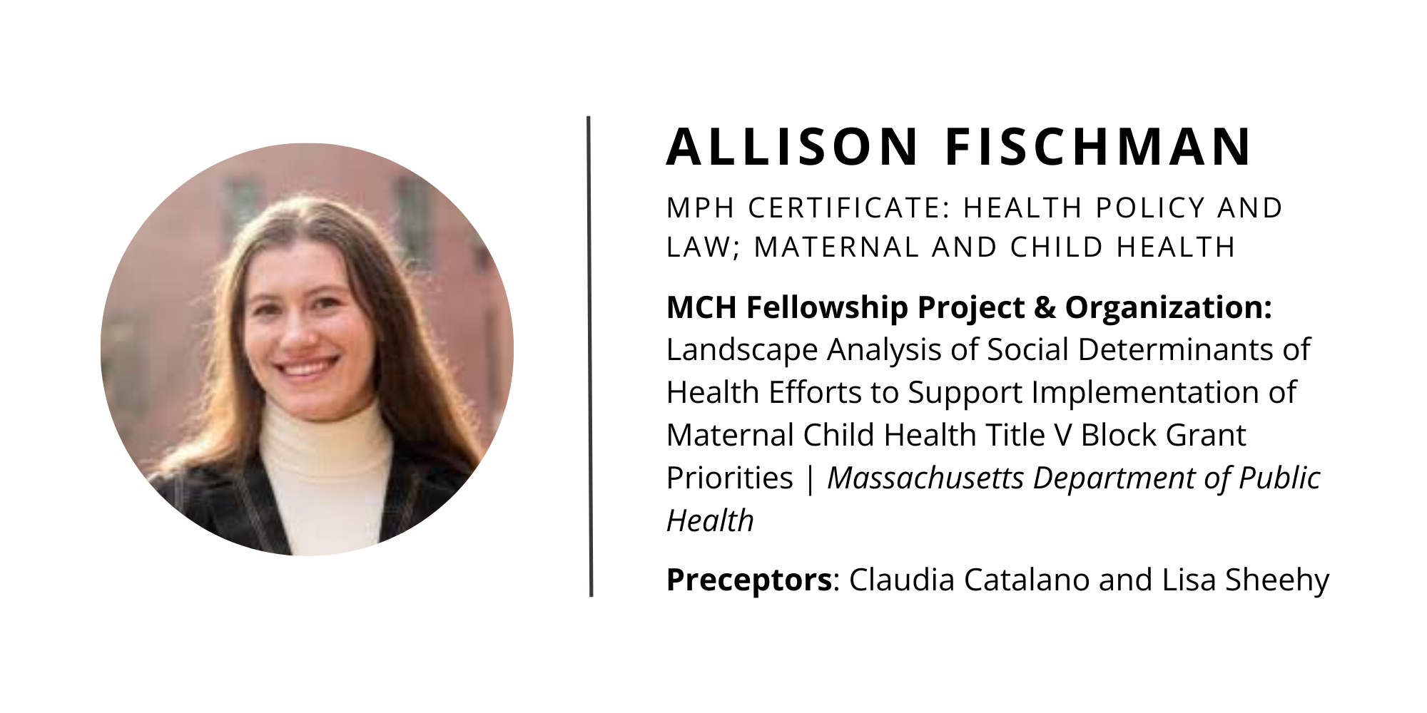 Allison Fischman | Center of Excellence in Maternal & Child Health