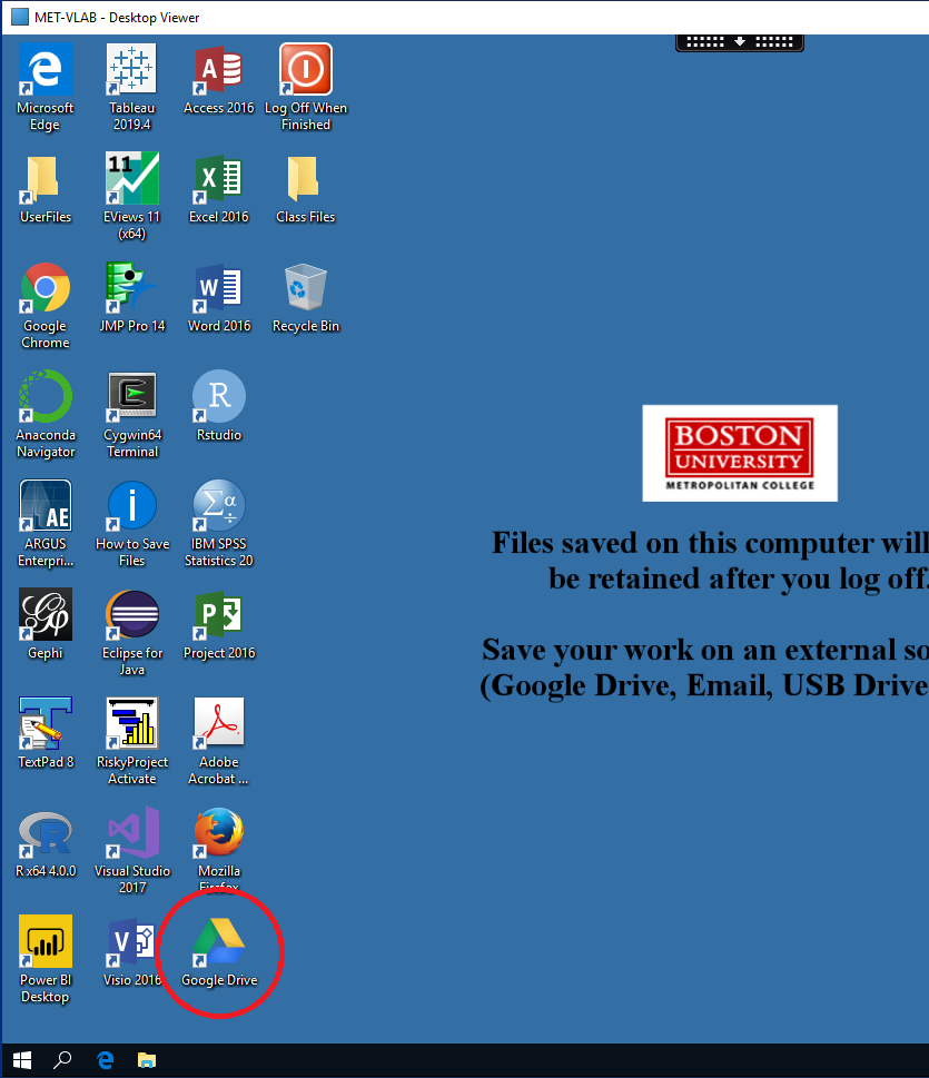 Virtual Lab Saving Method – Google Drive | MET Information Technology