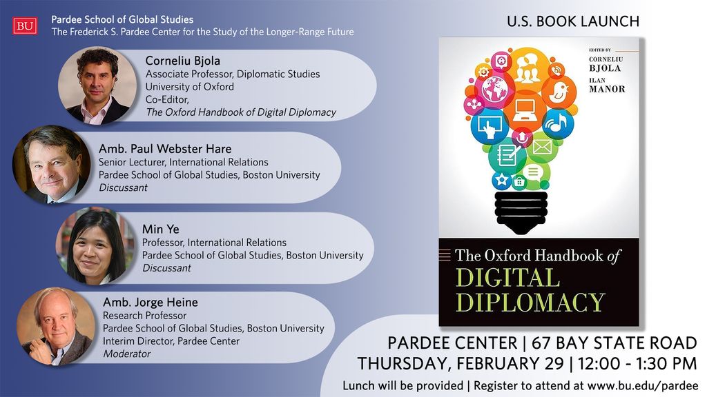 Pardee Center Hosts Book Launch for “The Oxford Handbook of Digital Diplomacy” | The Frederick S ...