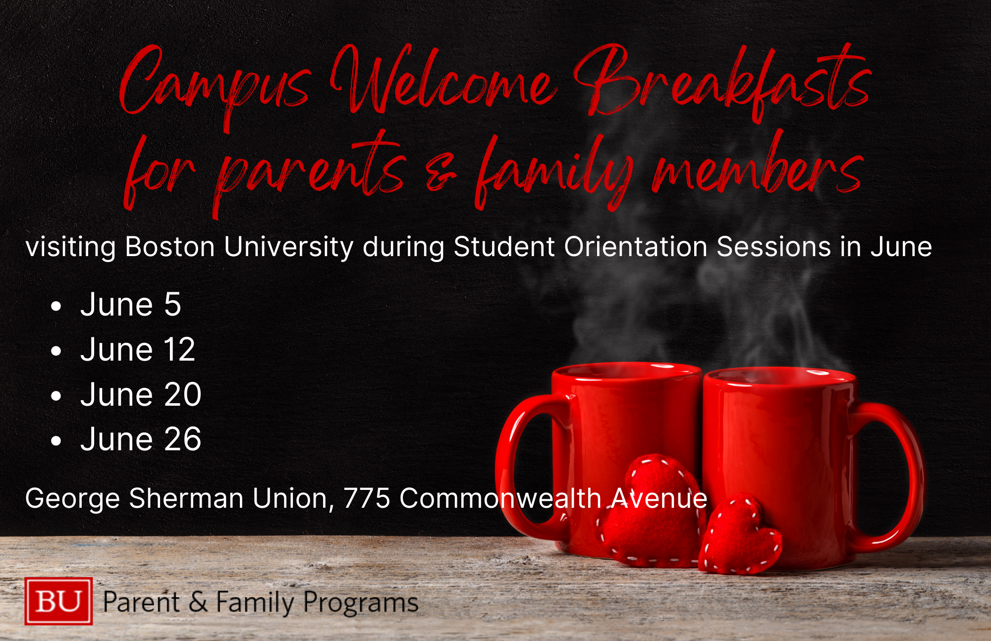 Campus Welcome Breakfasts | Parents Program