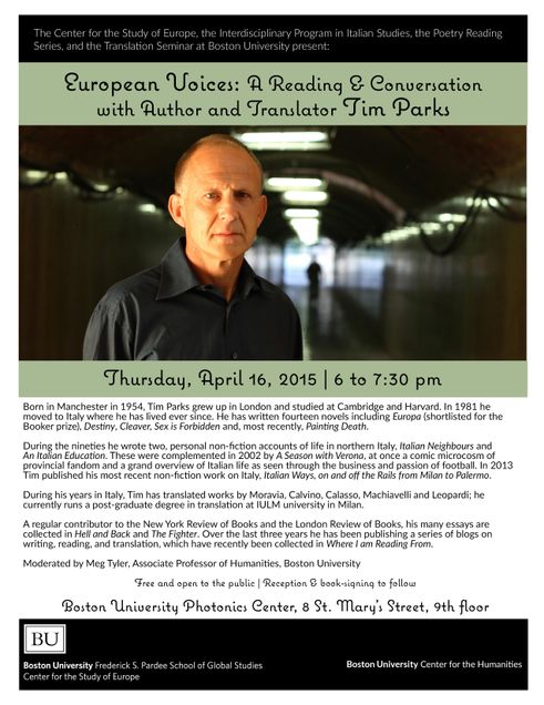 European Voices: A Reading & Conversation with Author and Translator ...