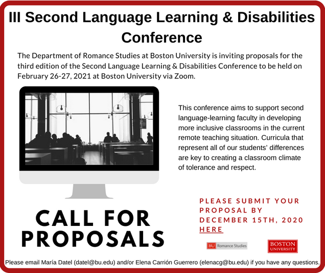 Third Annual 2nd Language Learning & Disabilities Conference | Romance ...