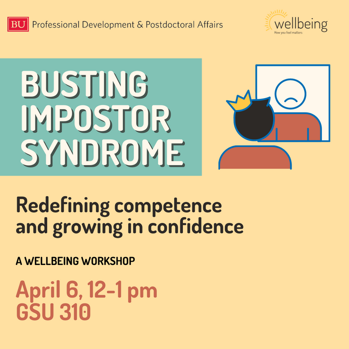 Busting Imposter Syndrome: Workshop for Grad Students and Postdocs | Student Wellbeing
