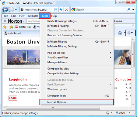 Clear your browser cache – Windows : TechWeb : Boston University
