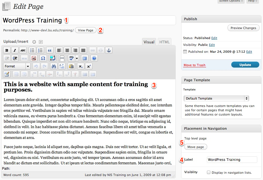 Maintaining Pages : TechWeb : Boston University