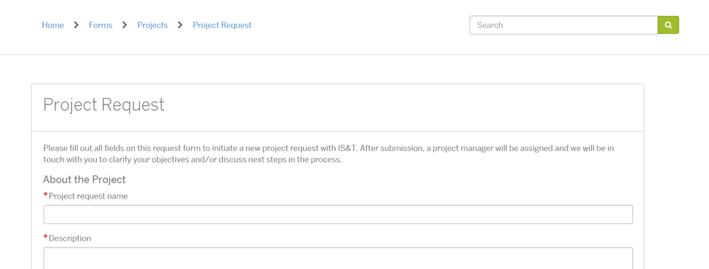 How to Create Project Requests : TechWeb : Boston University