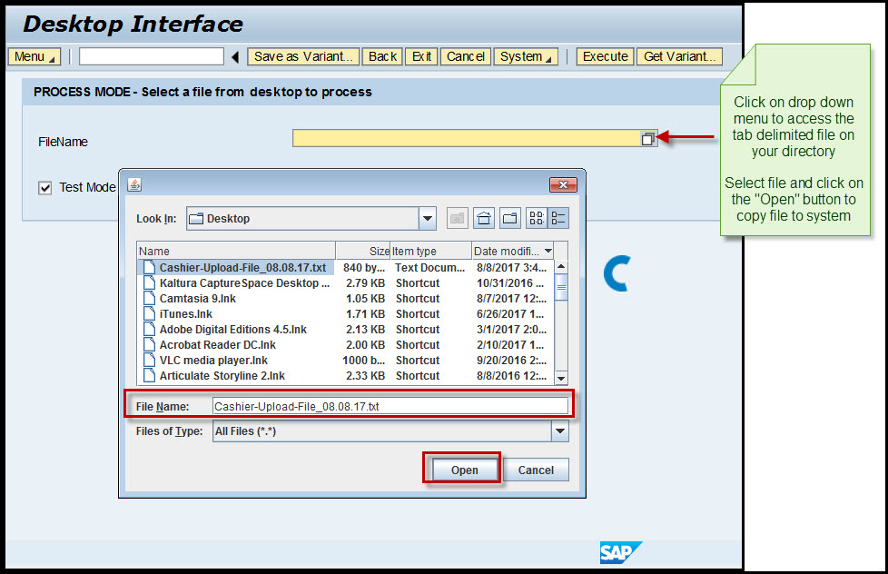 Cashier Upload File – BUworks : TechWeb : Boston University