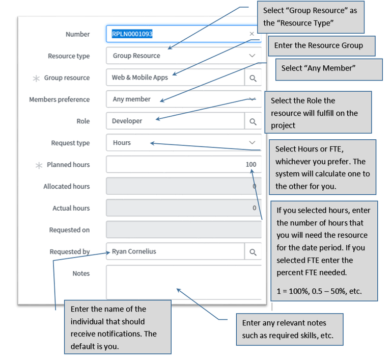 How to Create a Resource Request (Resource Plan) : TechWeb : Boston ...
