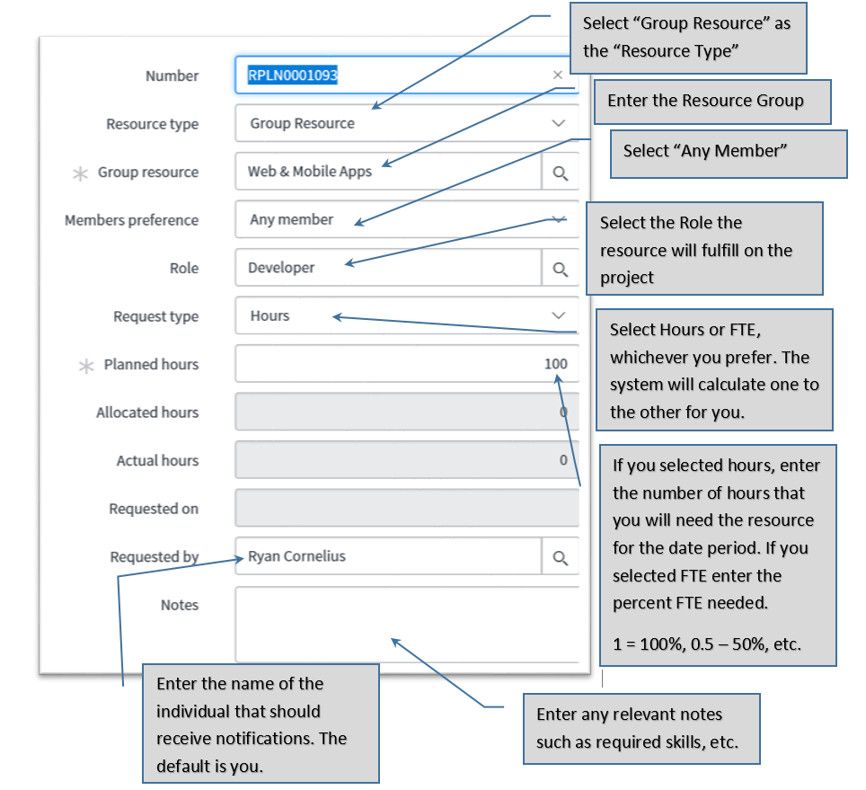 How to Create a Resource Request (Resource Plan) : TechWeb : Boston ...
