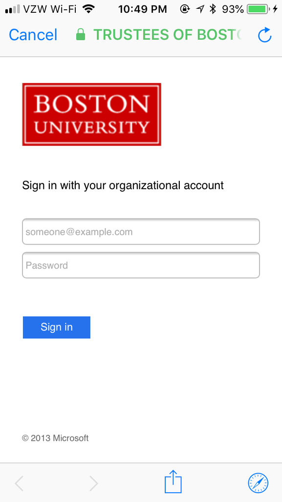 Apple iOS Devices with Office 365 : TechWeb : Boston University
