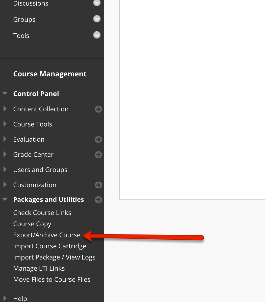Archiving your Blackboard course site : TechWeb : Boston University
