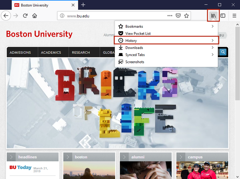 Clear your browser cache – Windows : TechWeb : Boston University