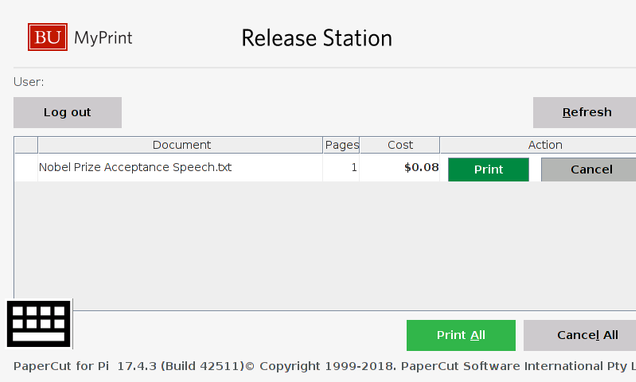 MyPrint: Release Your Job : TechWeb : Boston University