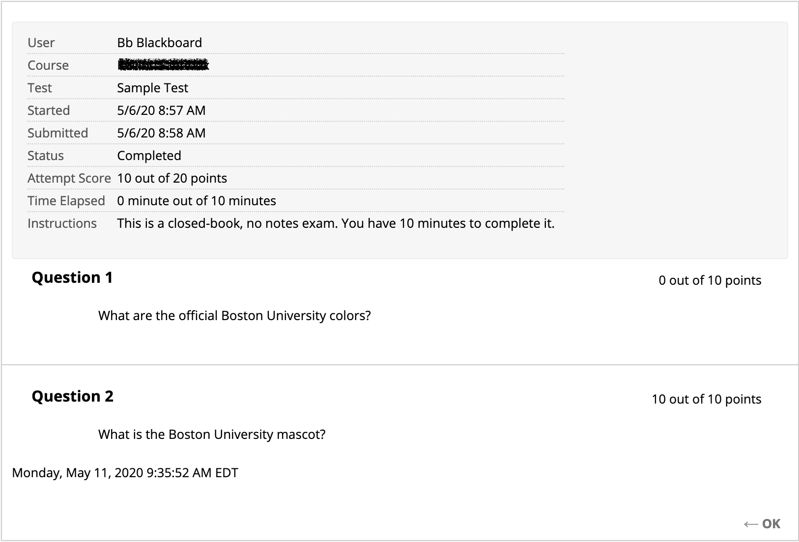Testing in Blackboard Learn : TechWeb : Boston University Testing in Blackboard Learn : TechWeb : Boston University