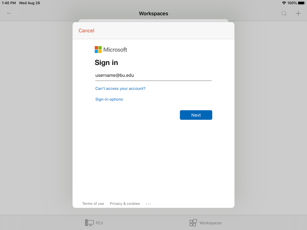Accessing BU Common from a Personal Devices : TechWeb : Boston University