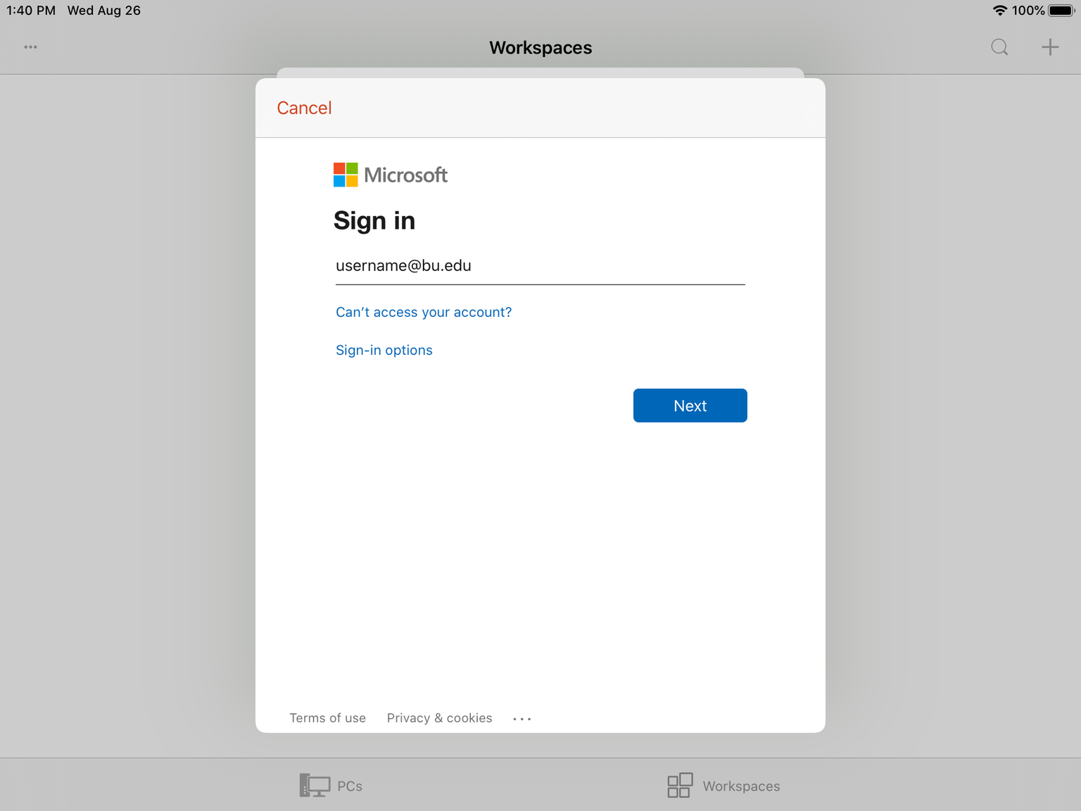 Accessing BU Common from a Personal Devices : TechWeb : Boston University