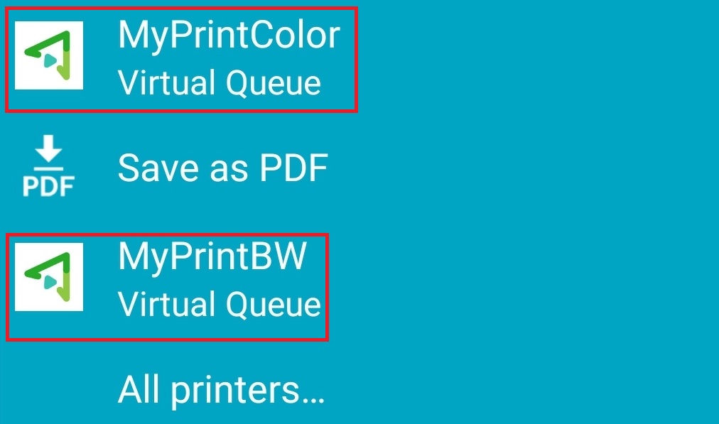 MyPrint: Configure Printer on Device : TechWeb : Boston University