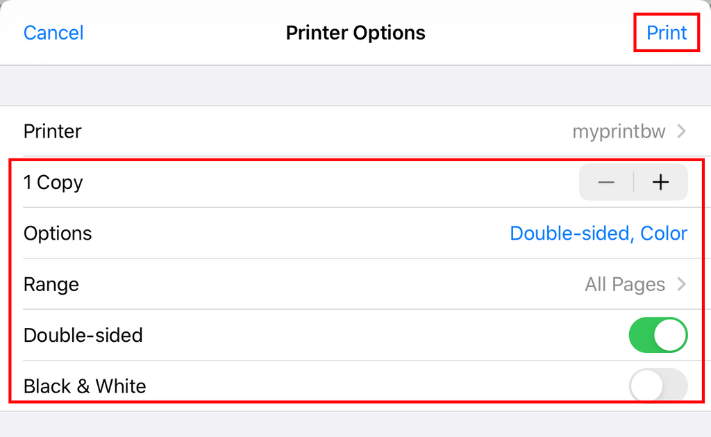 MyPrint: Configure Printer on Device : TechWeb : Boston University