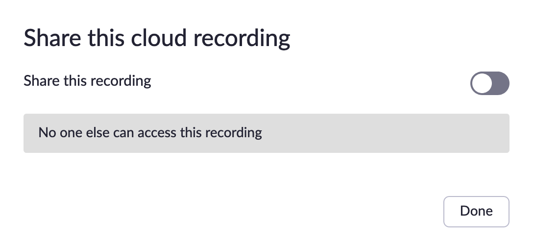 Unsharing Cloud Recordings : TechWeb : Boston University