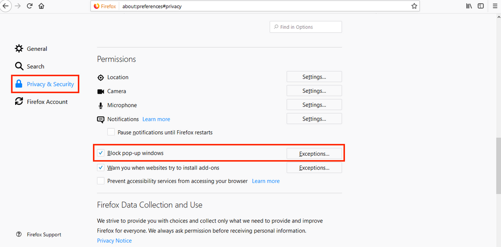 Pop-up Blocker – Windows : TechWeb : Boston University