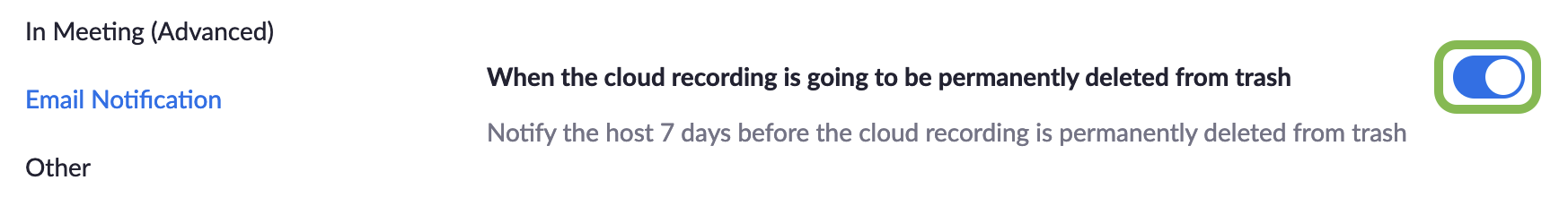 Managing Recording Notifications : TechWeb : Boston University