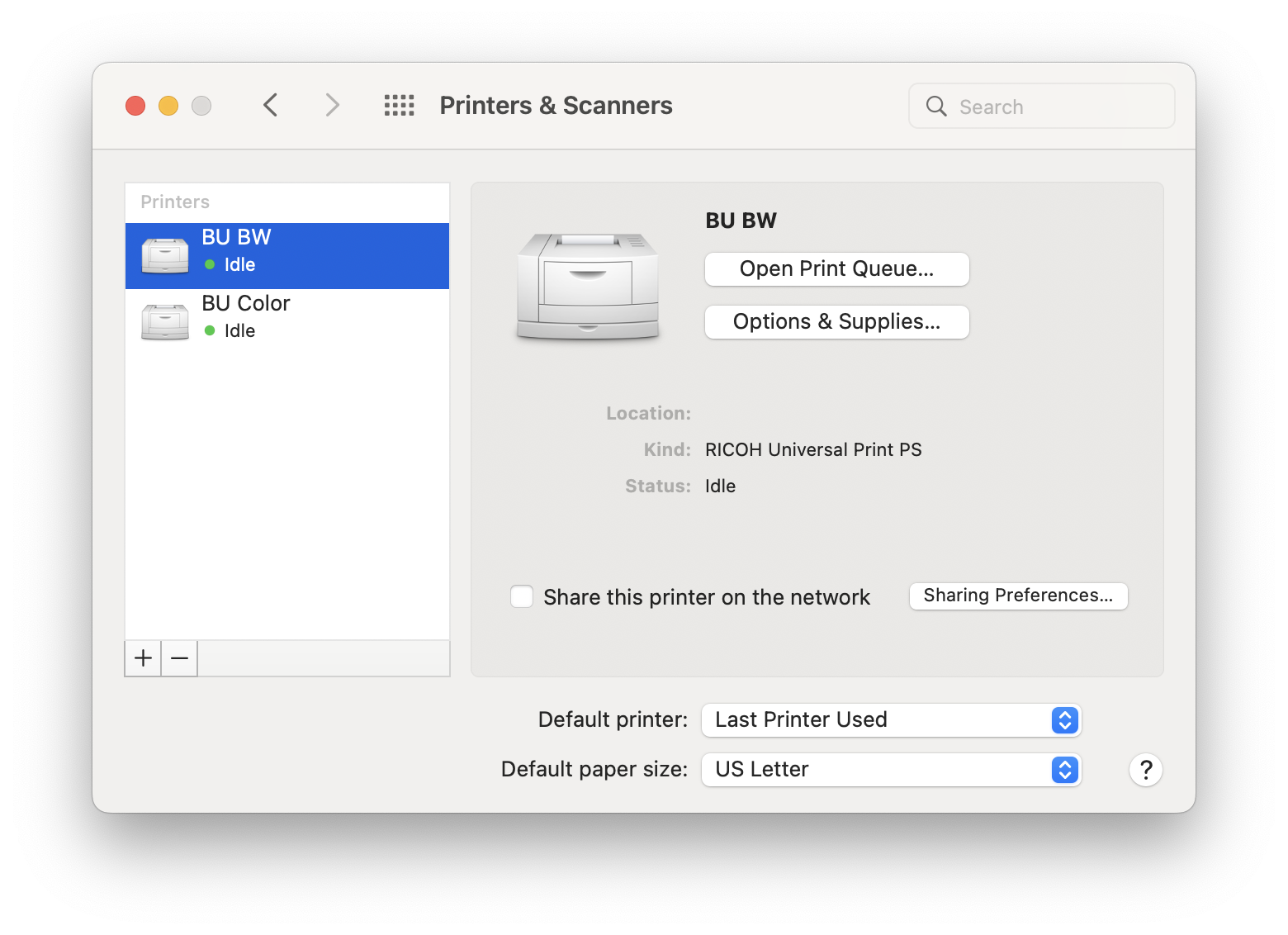 Hold/Release Printers: Configure on Device : TechWeb : Boston University