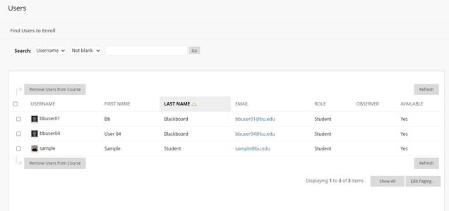 Users in your Course Site : TechWeb : Boston University