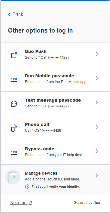 Two-Factor Authentication with Duo Security : TechWeb : Boston University