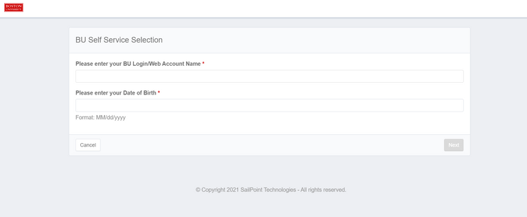 Faculty/Staff/Student/Affiliate Password Reset : TechWeb : Boston ...