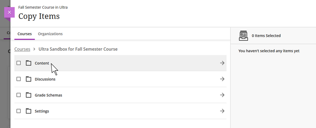 Copying Content in Ultra Courses : TechWeb : Boston University