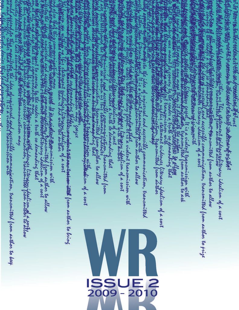 From the Artist » Writing Program » Boston University